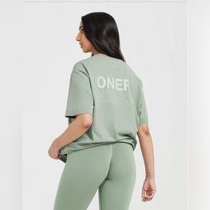 Oner Active | Tops | Oner Active Graphic Oversized Mirror Tshirt Xs ...